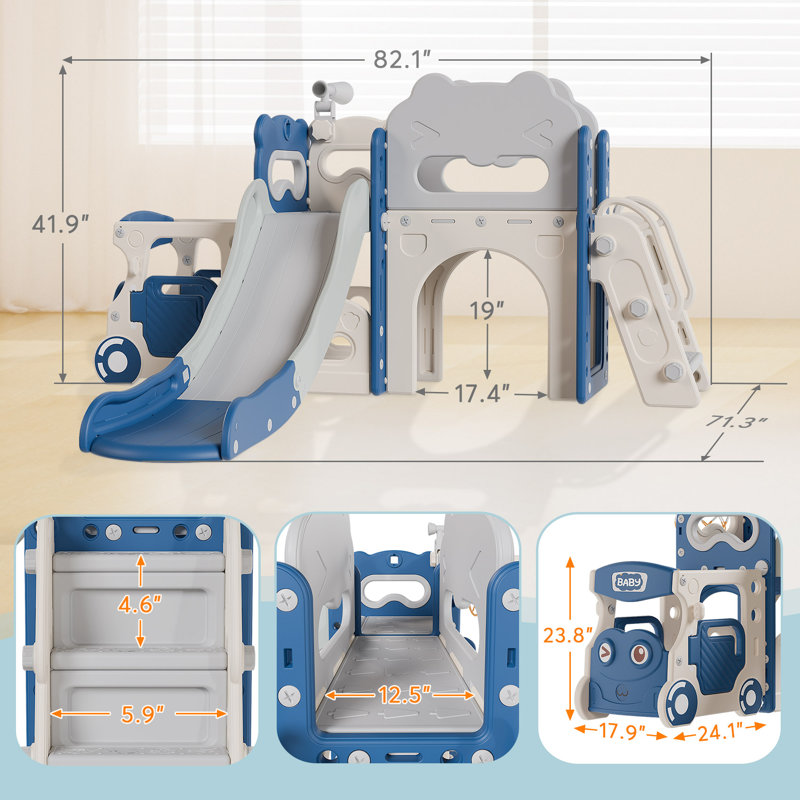 Suteck 9 In 1 Toddler Slide, Kids Climber Slide Indoor Outdoor Playset ...