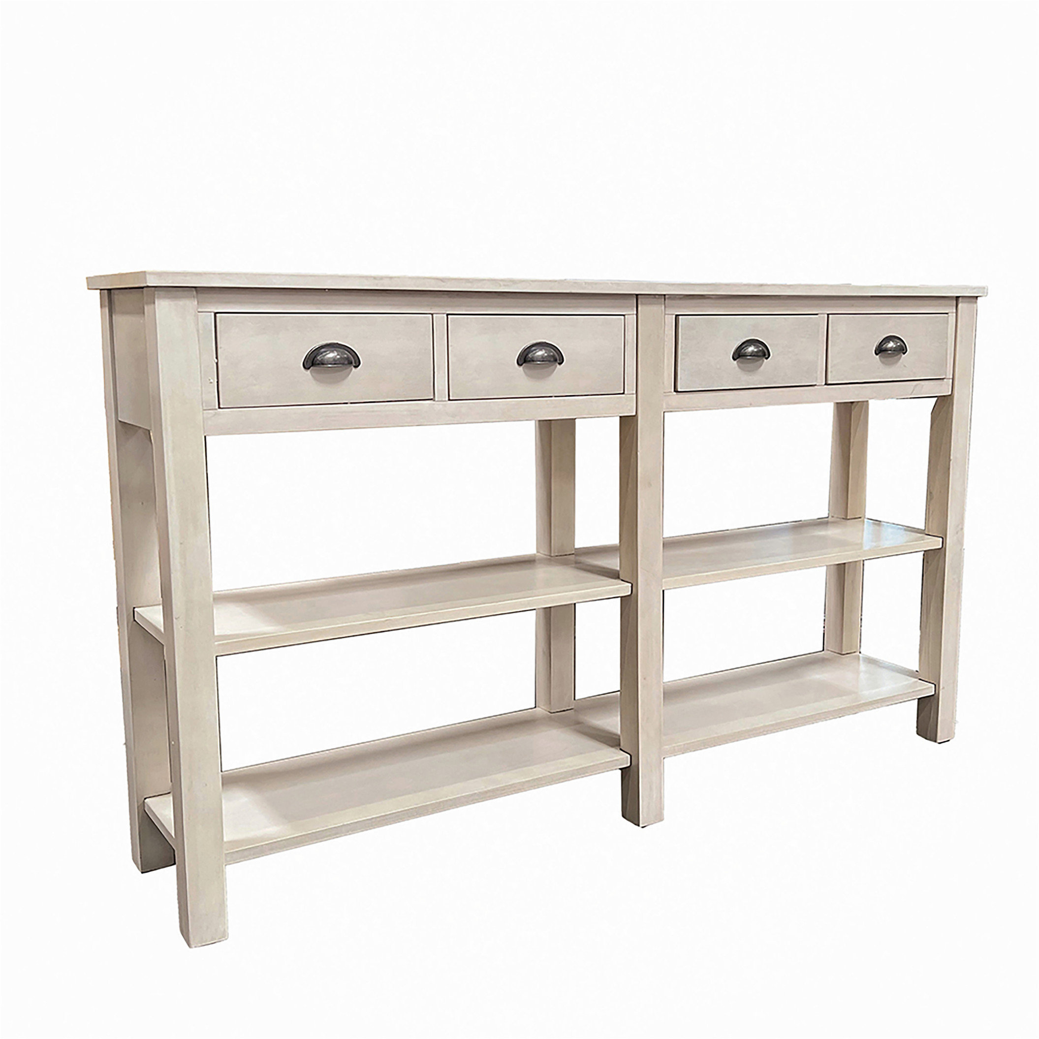 Red Barrel Studio® Sleek and Practical Cream Finish Console Table for ...
