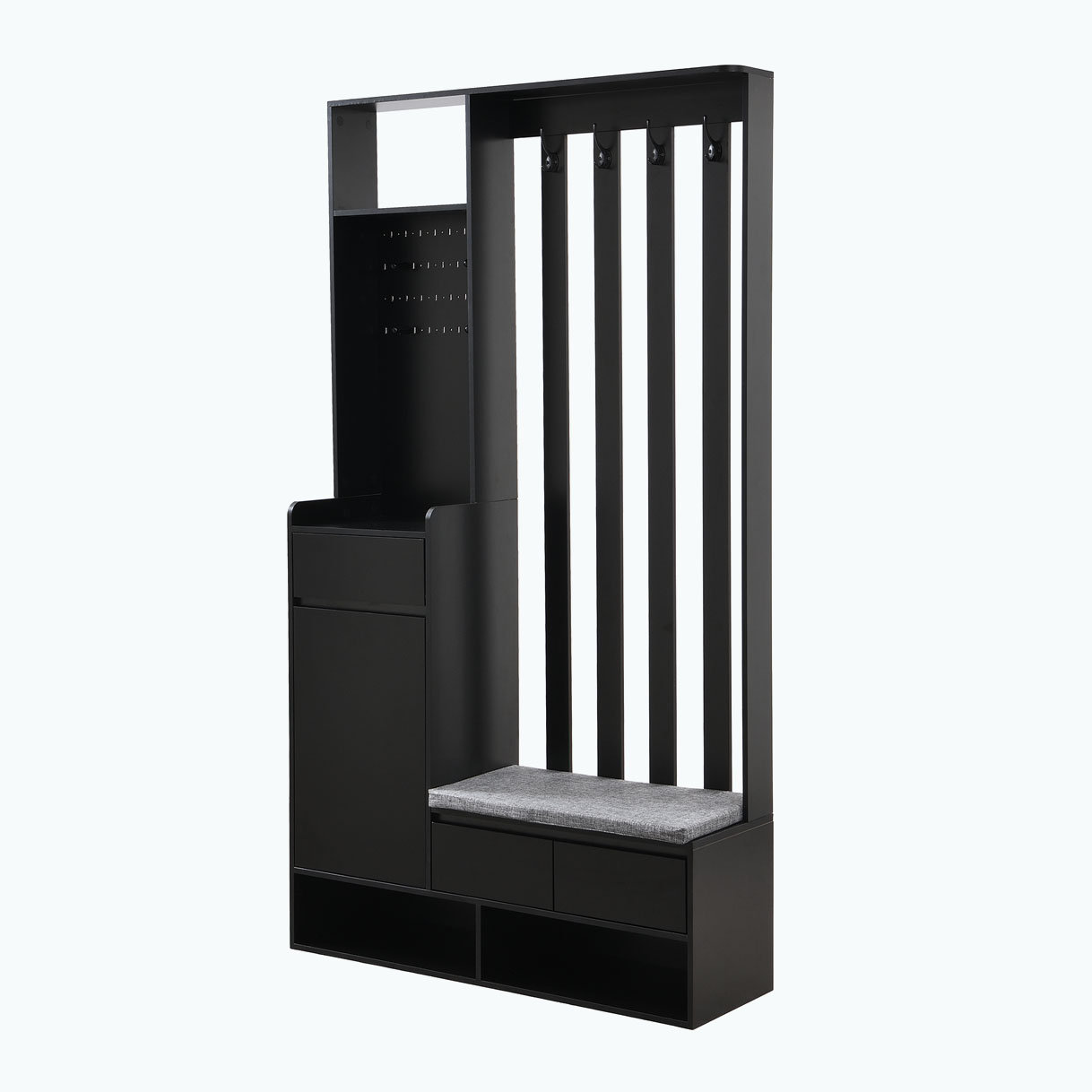 Latitude Run® Hall Tree Storage With Cushioned Storage Bench Wayfair