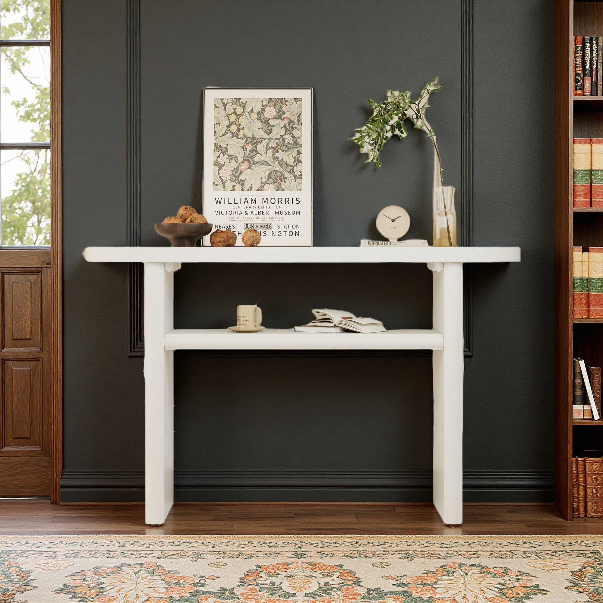 Latitude Run® Elegant Minimalist Console Table With Rounded Edges And ...