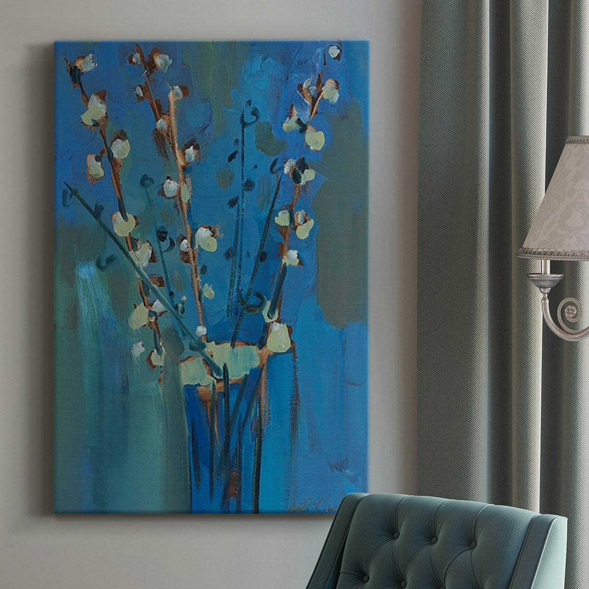 Red Barrel Studio® Winter Willow II Premium Gallery Wrapped Canvas ...