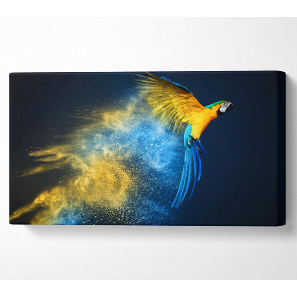 Bay Isle Home Powder Parrot Take Off - Wrapped Canvas Print | Wayfair.co.uk