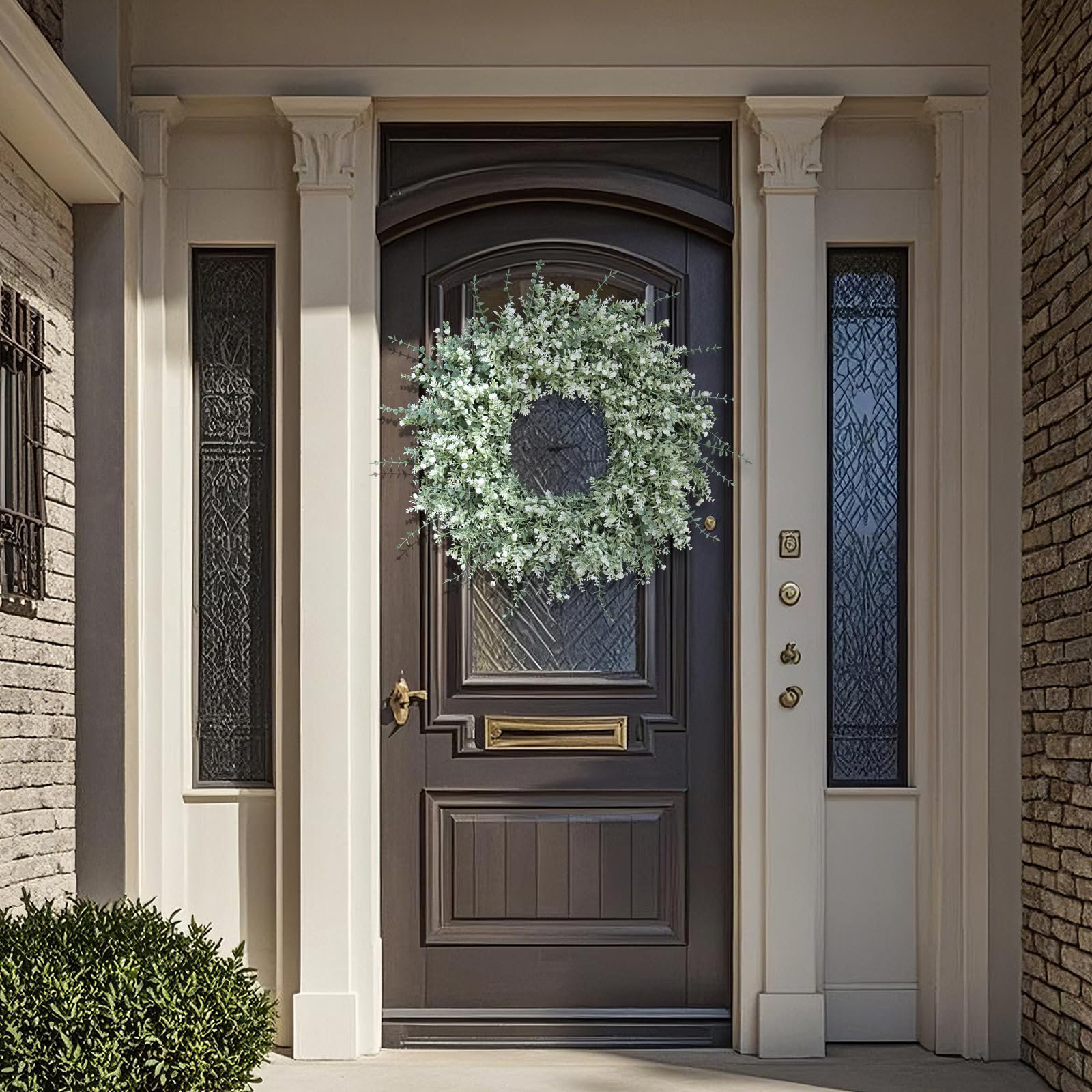 One Allium Way® 26'' Large Eucalyptus Wreath For Front Door, Porch ...