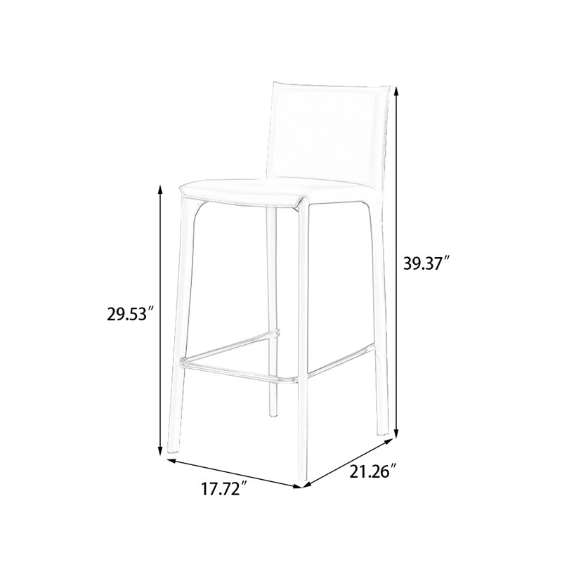 Rite Treasure 39.37" Brown Rectangular Steel Bar Stools | Wayfair