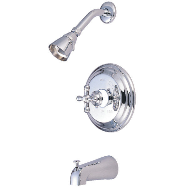 Kingston Brass Single-Handle Pressure Balanced Tub and Shower Faucet ...