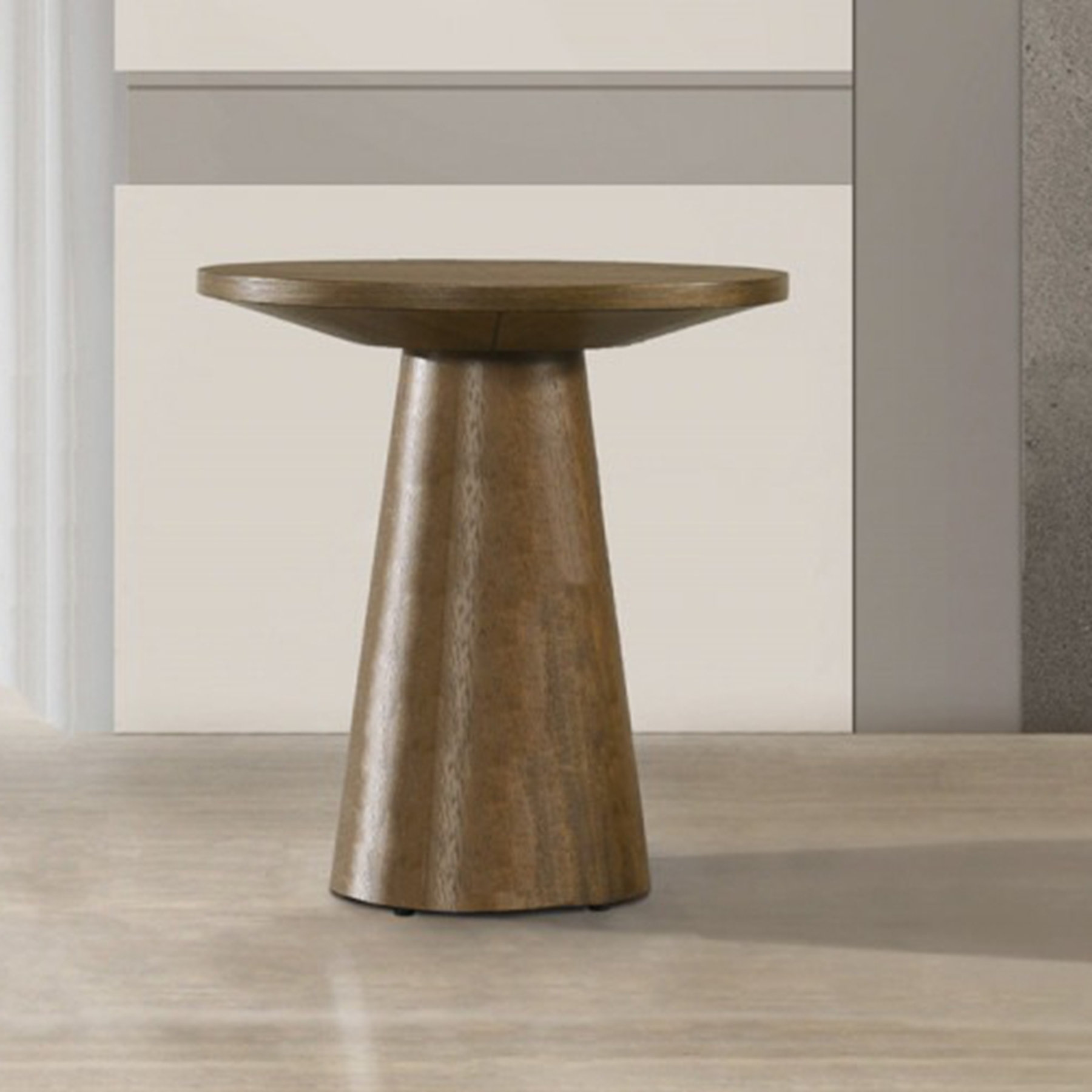 Hokku Designs Round Wood Console Table Modern Living Room Sofa Table ...
