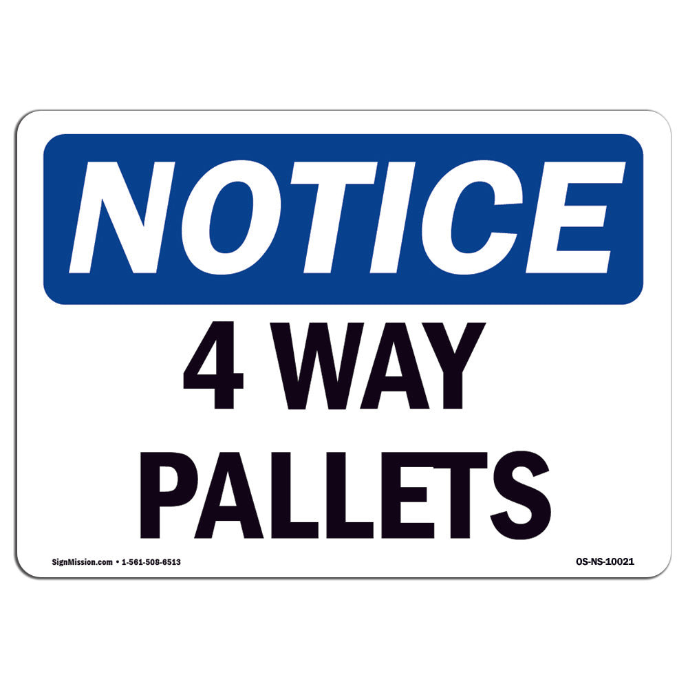 SignMission 4 Way Pallets Aluminum Sign 12 x 18 | Wayfair