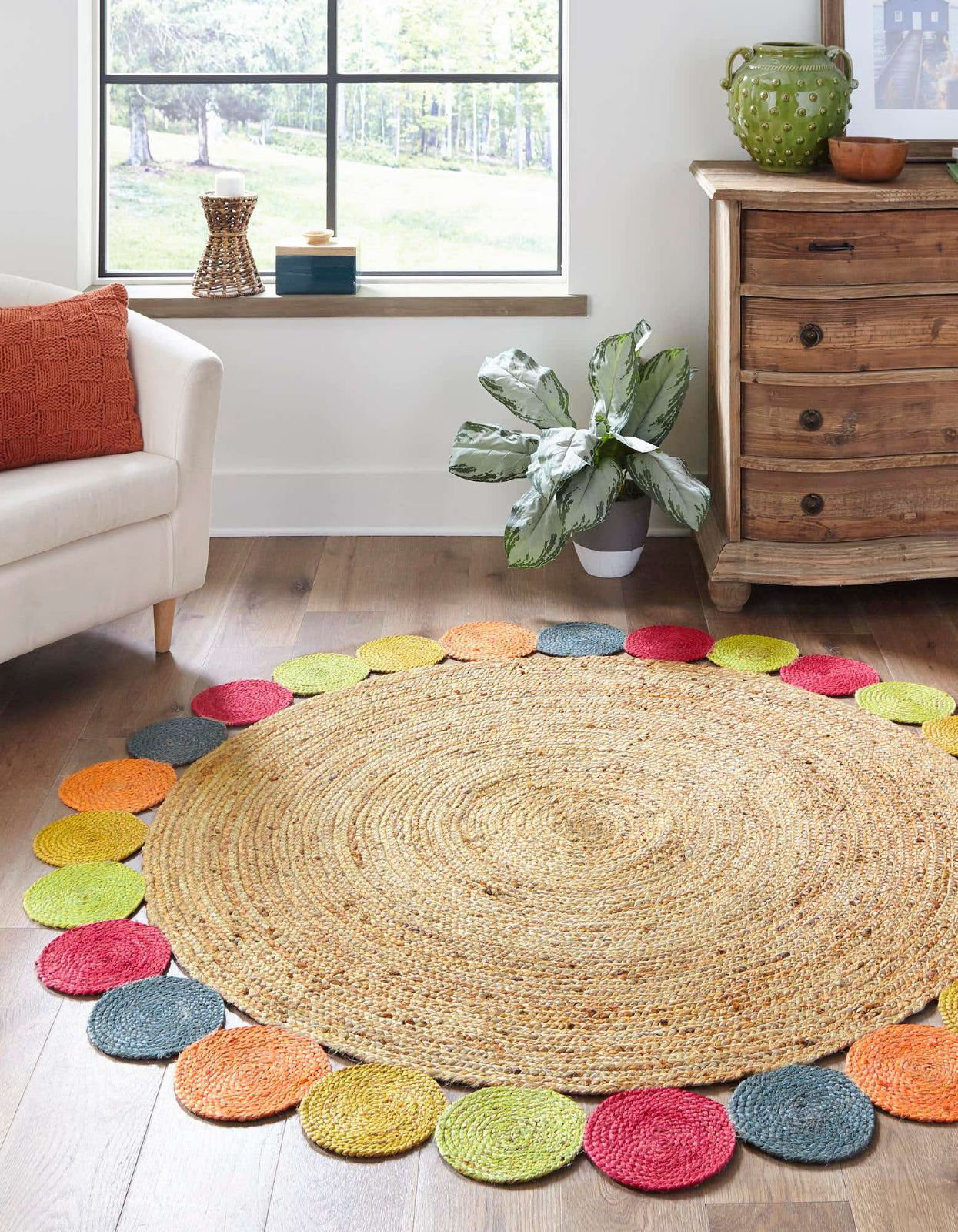Bungalow Rose Round Petromilli Southwestern Handmade Braided Jute/Sisal ...