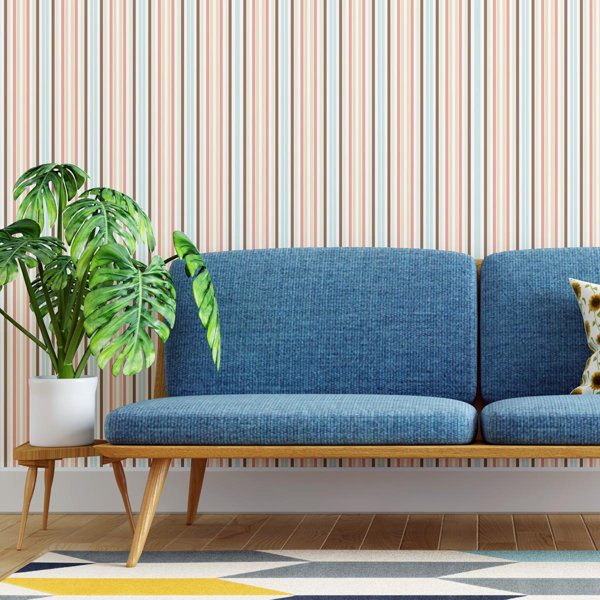 Ebern Designs Tilon Peel & Stick Striped Roll | Wayfair