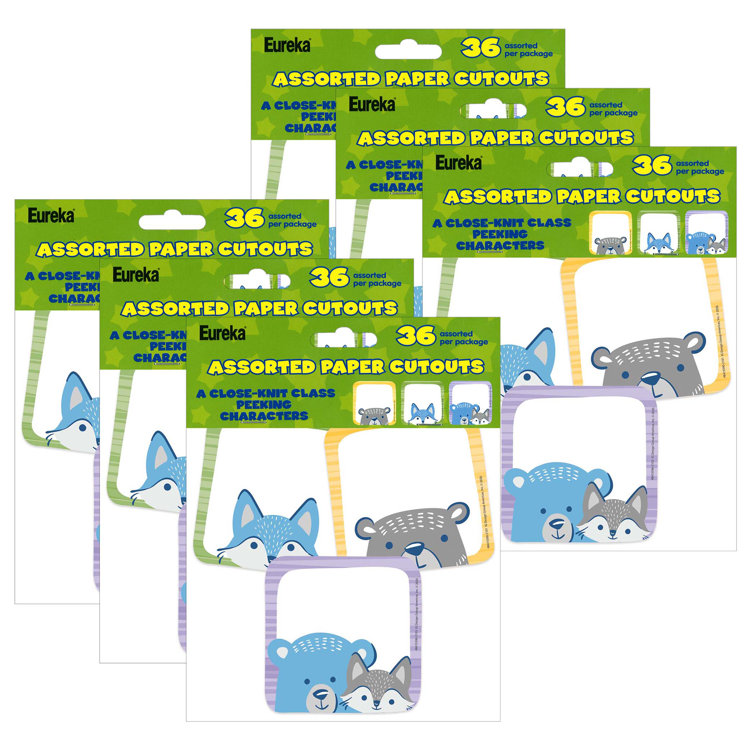Eureka A Close-Knit Class Peaking Characters Paper Cut-Outs, 36 Per ...