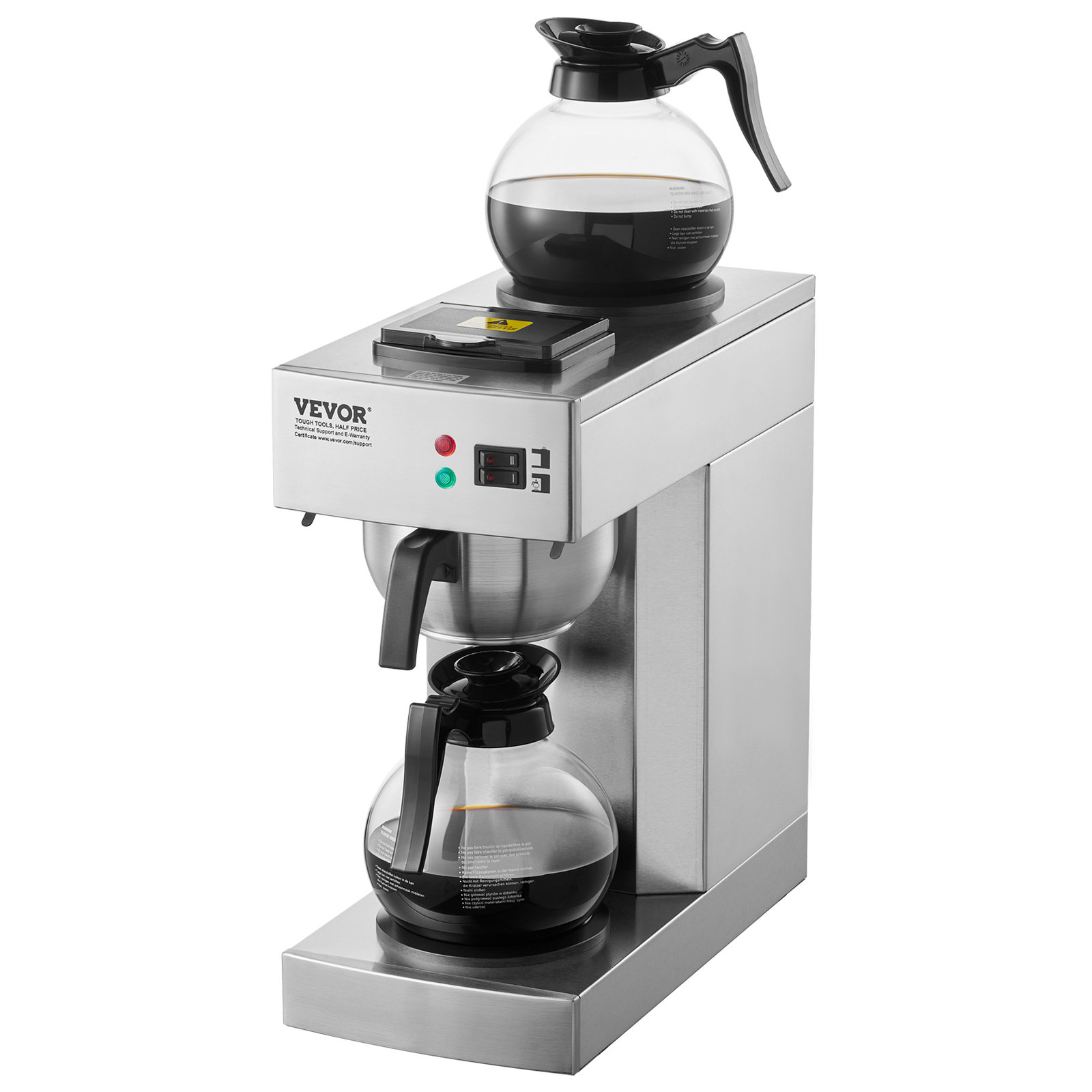 Stellweilan Tessberg 12 Cups Commercial Drip Coffee Maker with 2 Glass ...