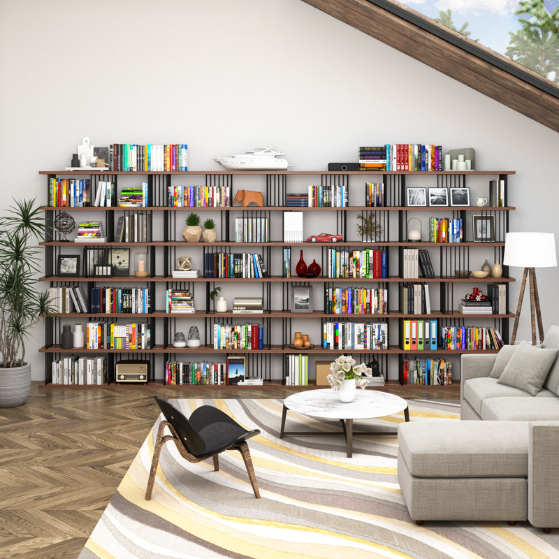 mylotus-home 86.2" H x 189" W Iron Library Bookcase | Wayfair