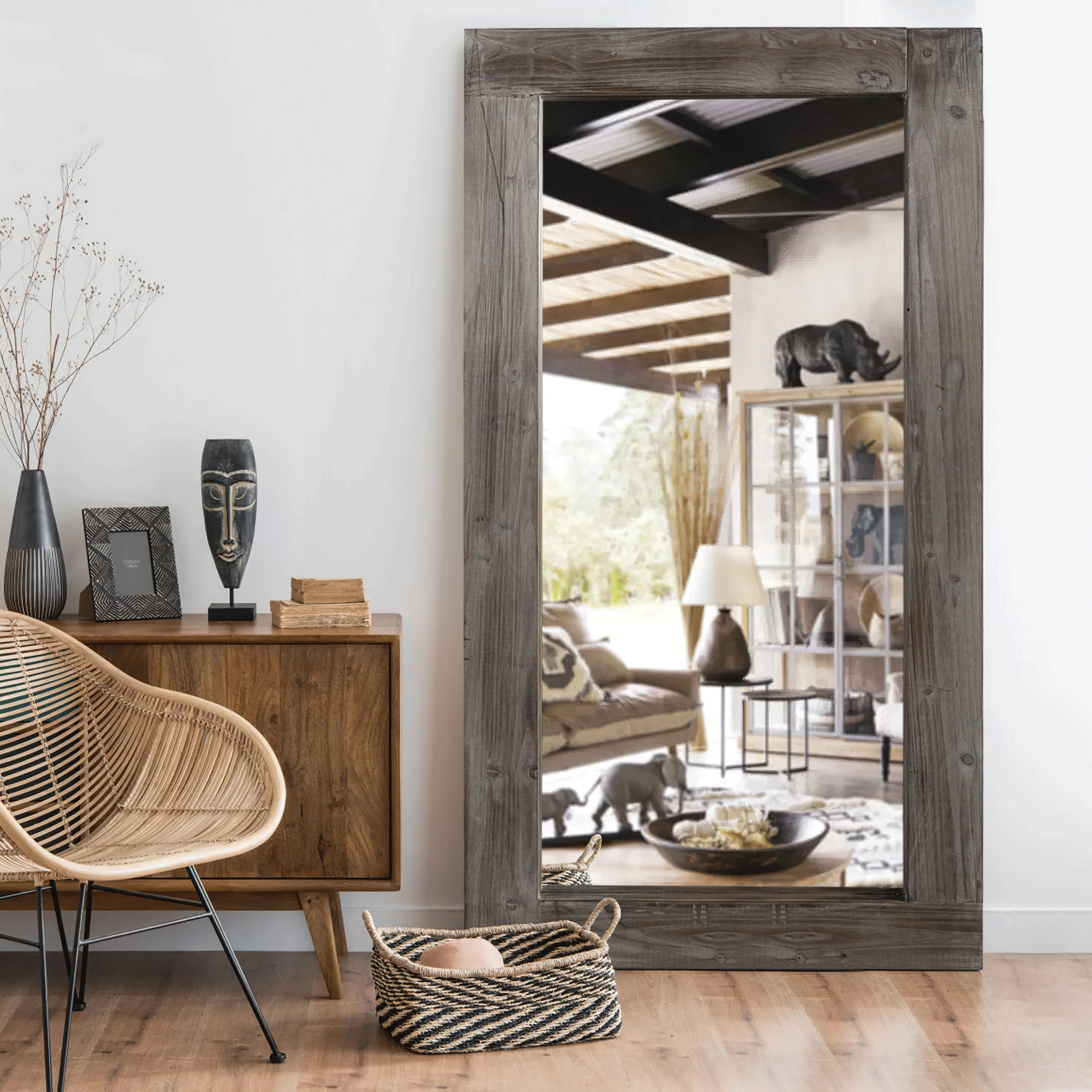 Trent Austin Design® Mateus Distressed Full Length Mirror Wall Mirror ...