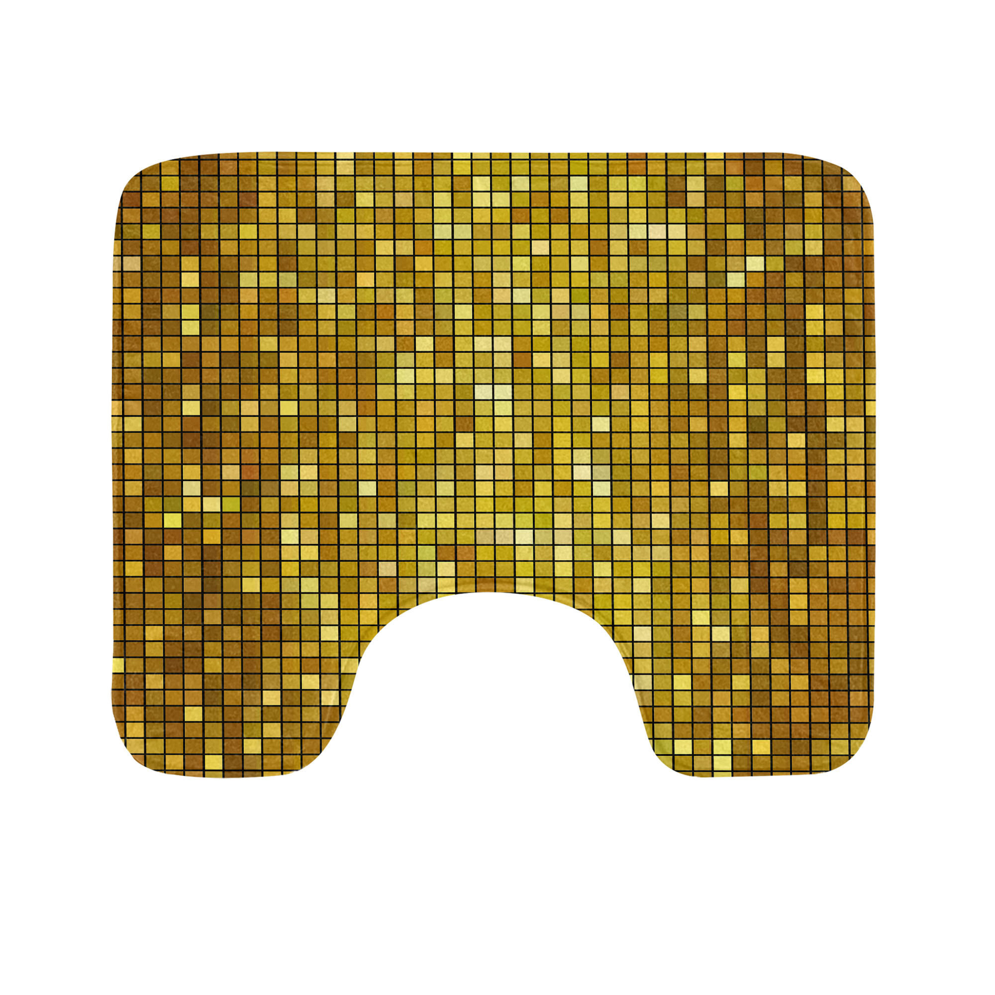 East Urban Home Marigold Toilet Mat U-Shape Bathroom Rug 20" Marigold ...