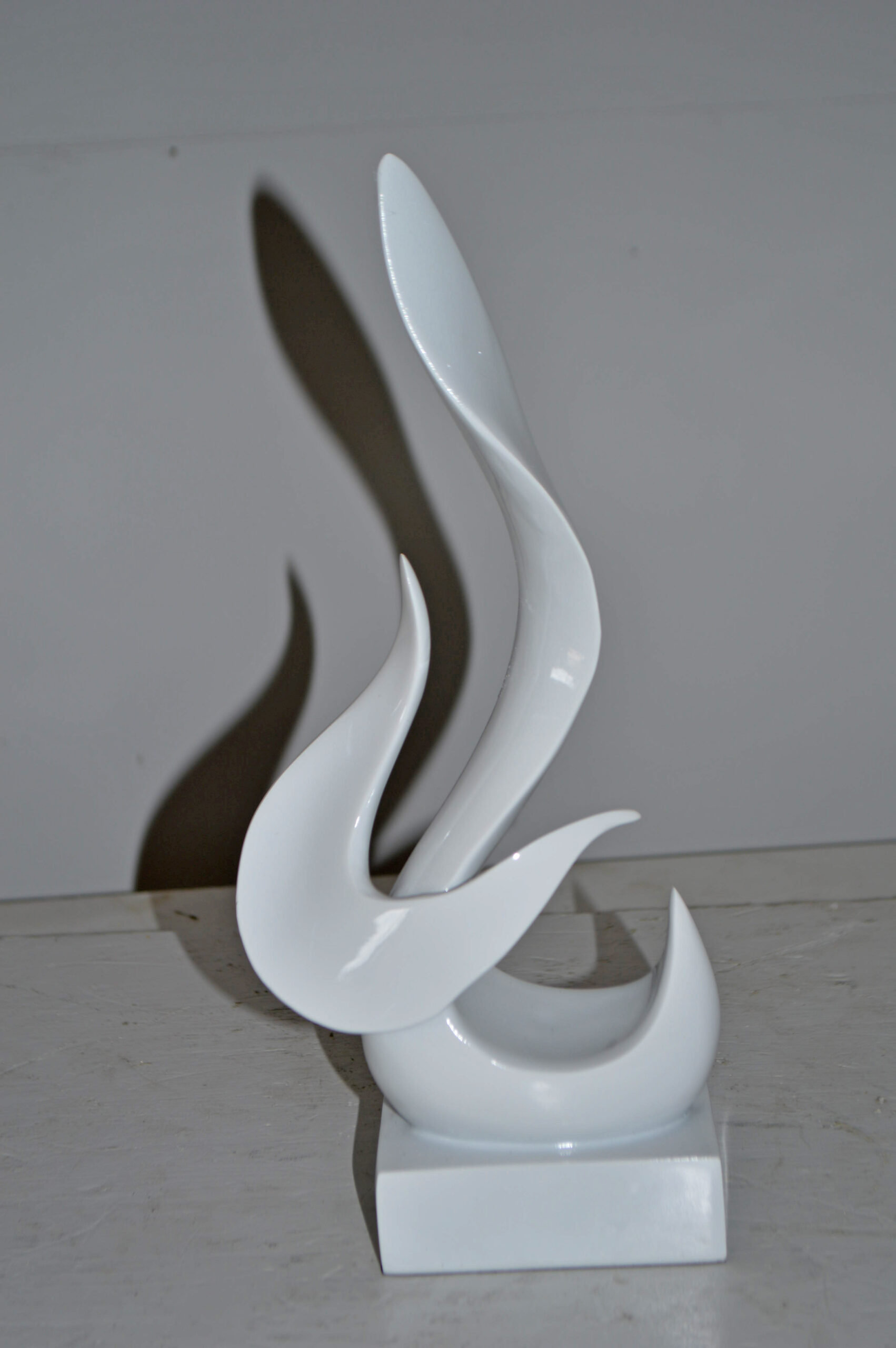 Wrought Studio™ Ameline Modern Art Abstract of Fire White Resin Statue ...
