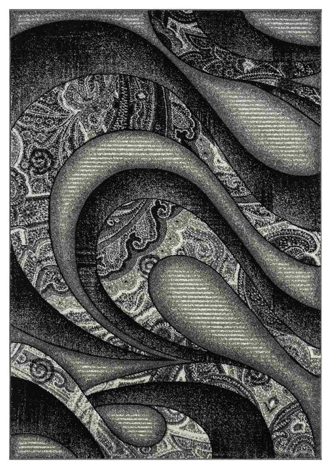 Wrought Studio™ Hand Carved Modern Abtsract Area Rug Carpet Soft ...