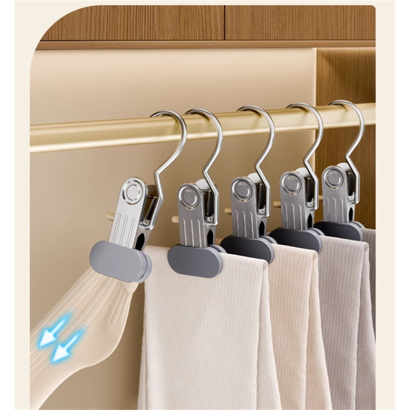 Rebrilliant Nyelle Metal Non-Slip Hangers With Clips | Wayfair