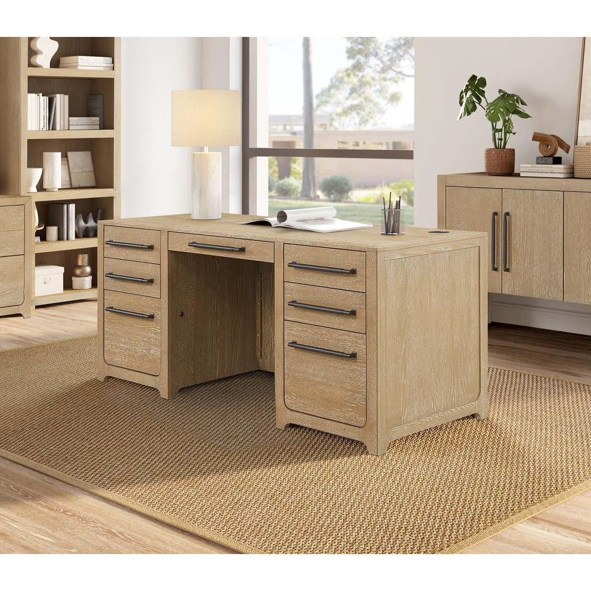 Birch Lane™ Fitzgerald Executive Desk | Wayfair