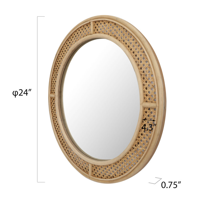 Bay Isle Home™ Rattan Wall Mirror & Reviews | Wayfair