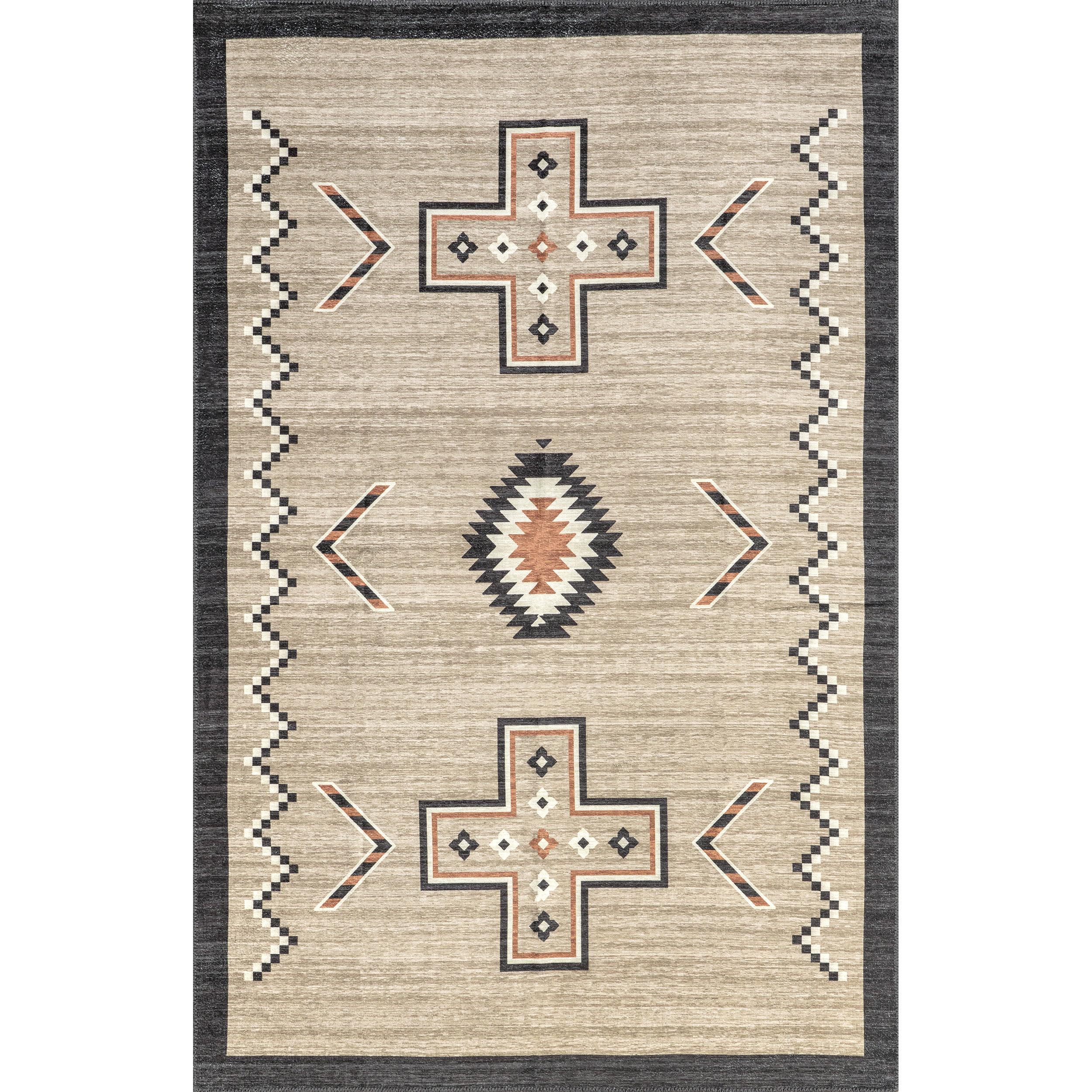 Union Rustic Colbie SpinClean Tribal Machine Washable Area Rug ...