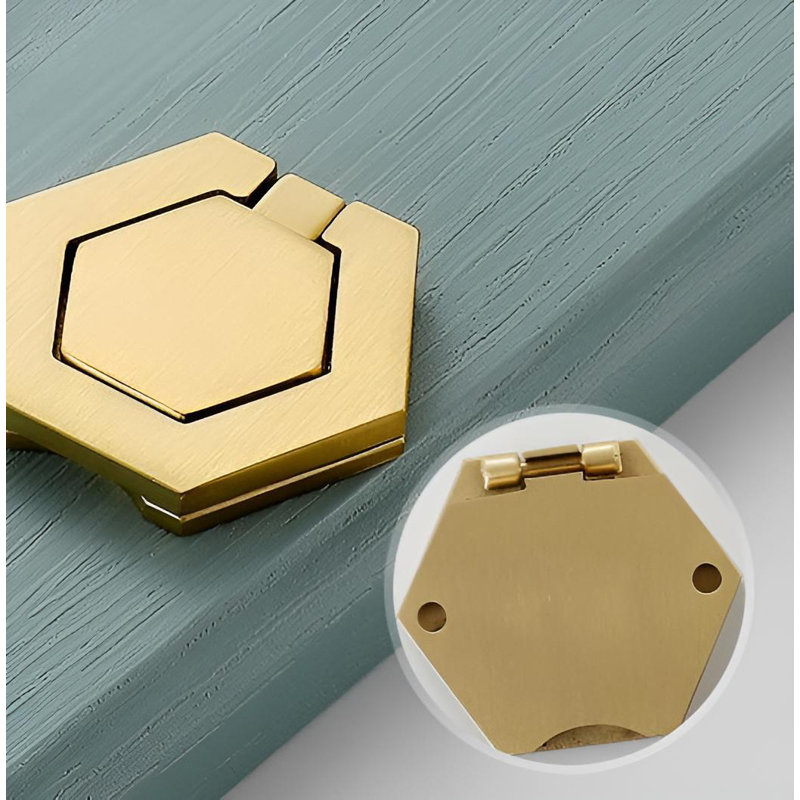 Infinitee Green Golden Pure Copper Handle, Cabinet Door Handle | Wayfair