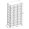 Rebrilliant Jiske 34 W x 16 D x 65 H Garage Storage Bin Rack System ...