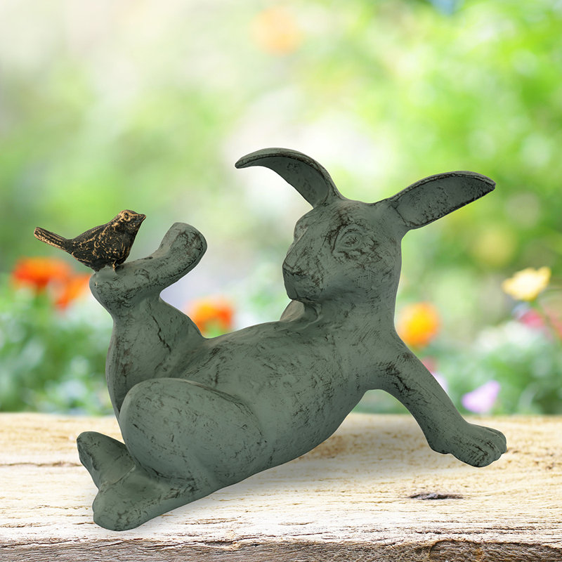 Trinx Playful Rabbit Garden Statue | Wayfair