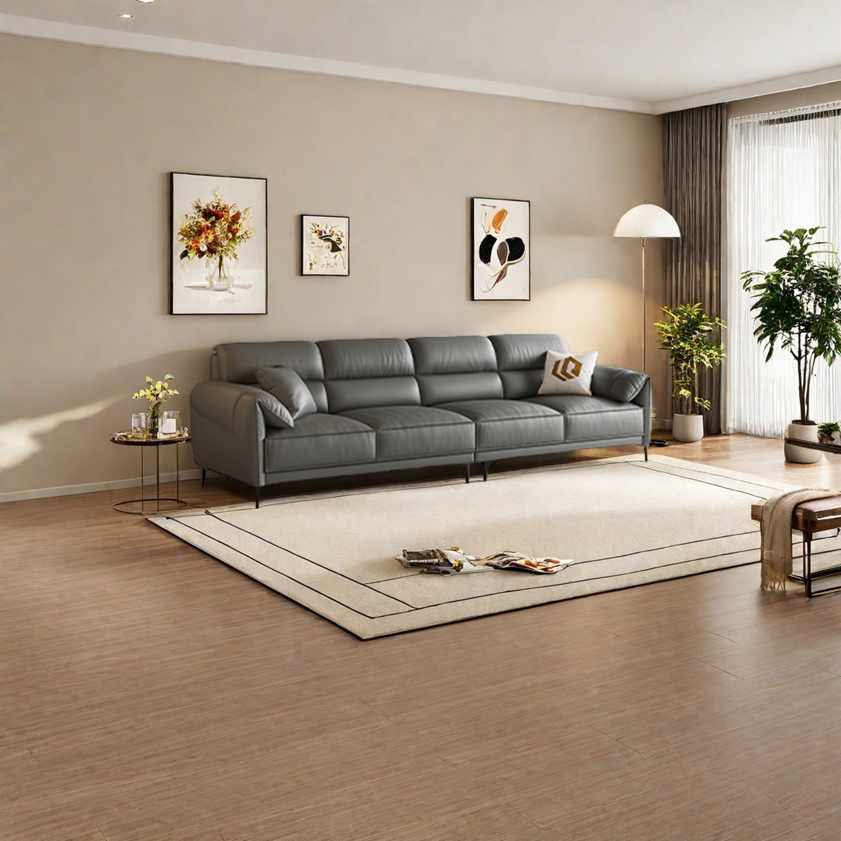 Merting Living Room Cube Style High Leg Straight Sofa | Wayfair