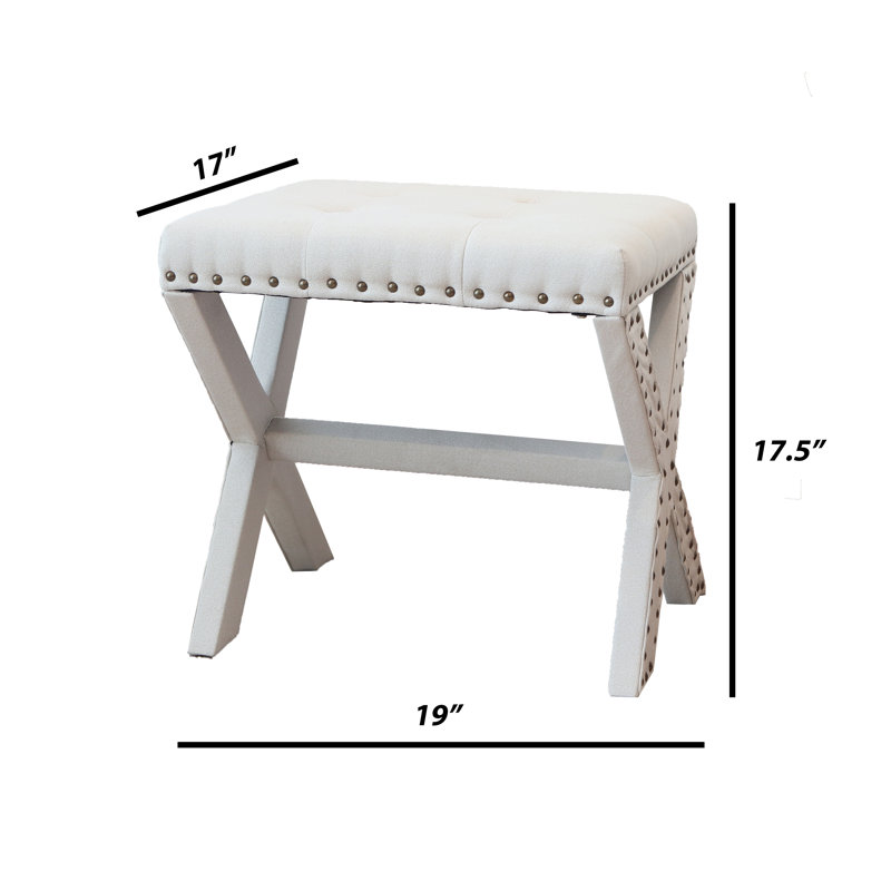 Red Barrel Studio® Mathilda Manufactured Wood + Solid Wood Accent Stool ...