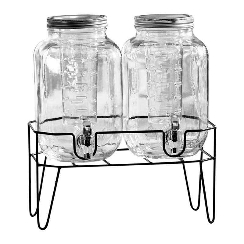 George Oliver Krecic 7 - Piece Double Beverage Dispenser Set & Reviews ...