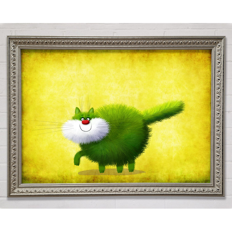 Bright Star The Green Fuzzy Cat - Single Picture Frame Print | Wayfair ...