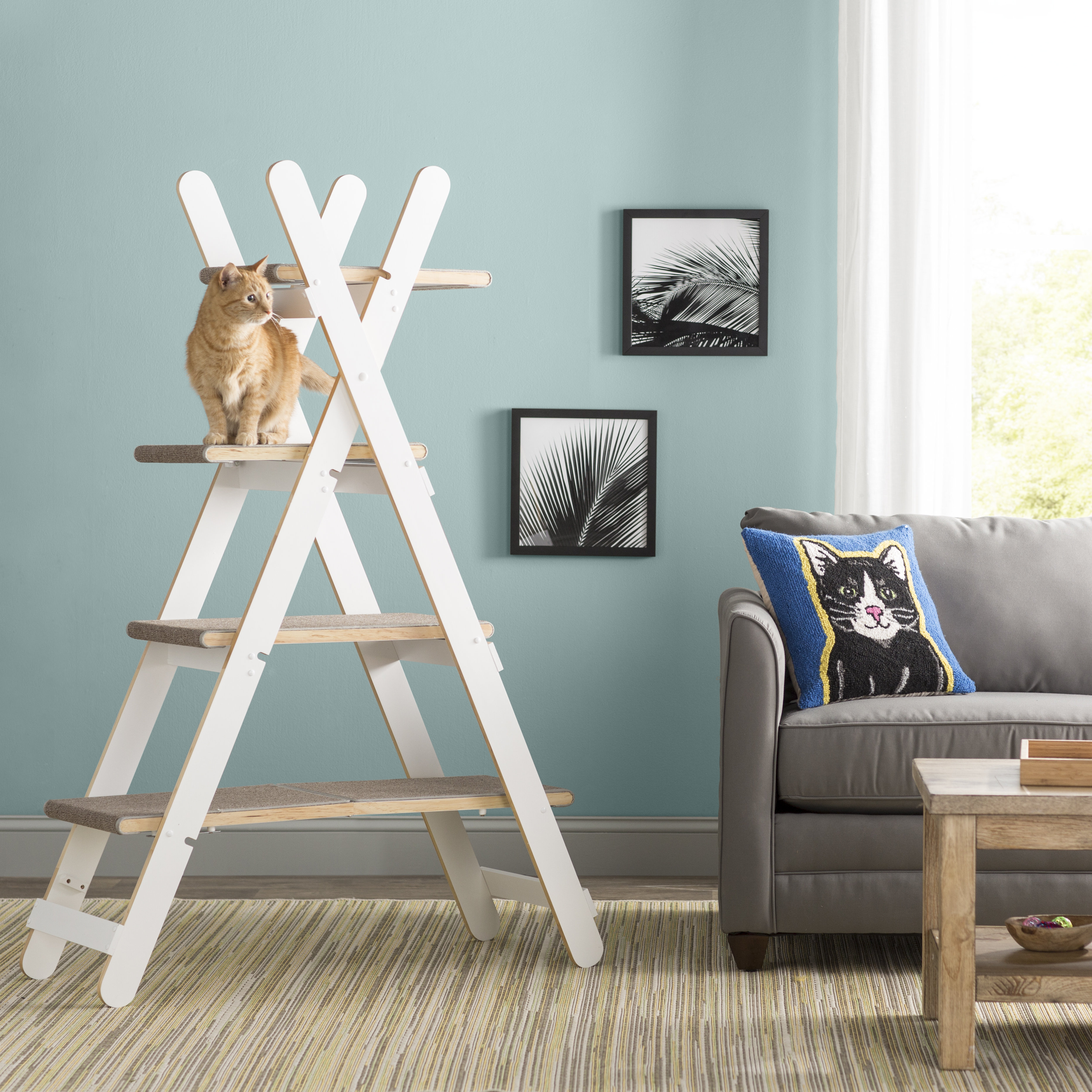 Archie & Oscar™ Natale 60" Modern Folding Cat Tree & Reviews | Wayfair