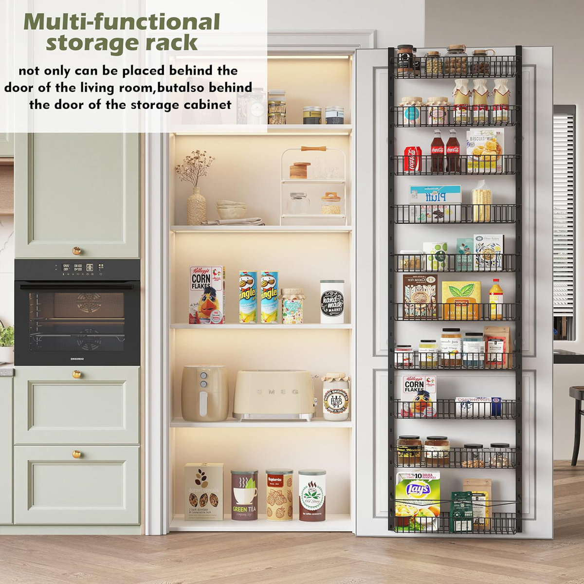 Prep & Savour Cabinet Door Spice Rack with Adjustable Racks | Wayfair