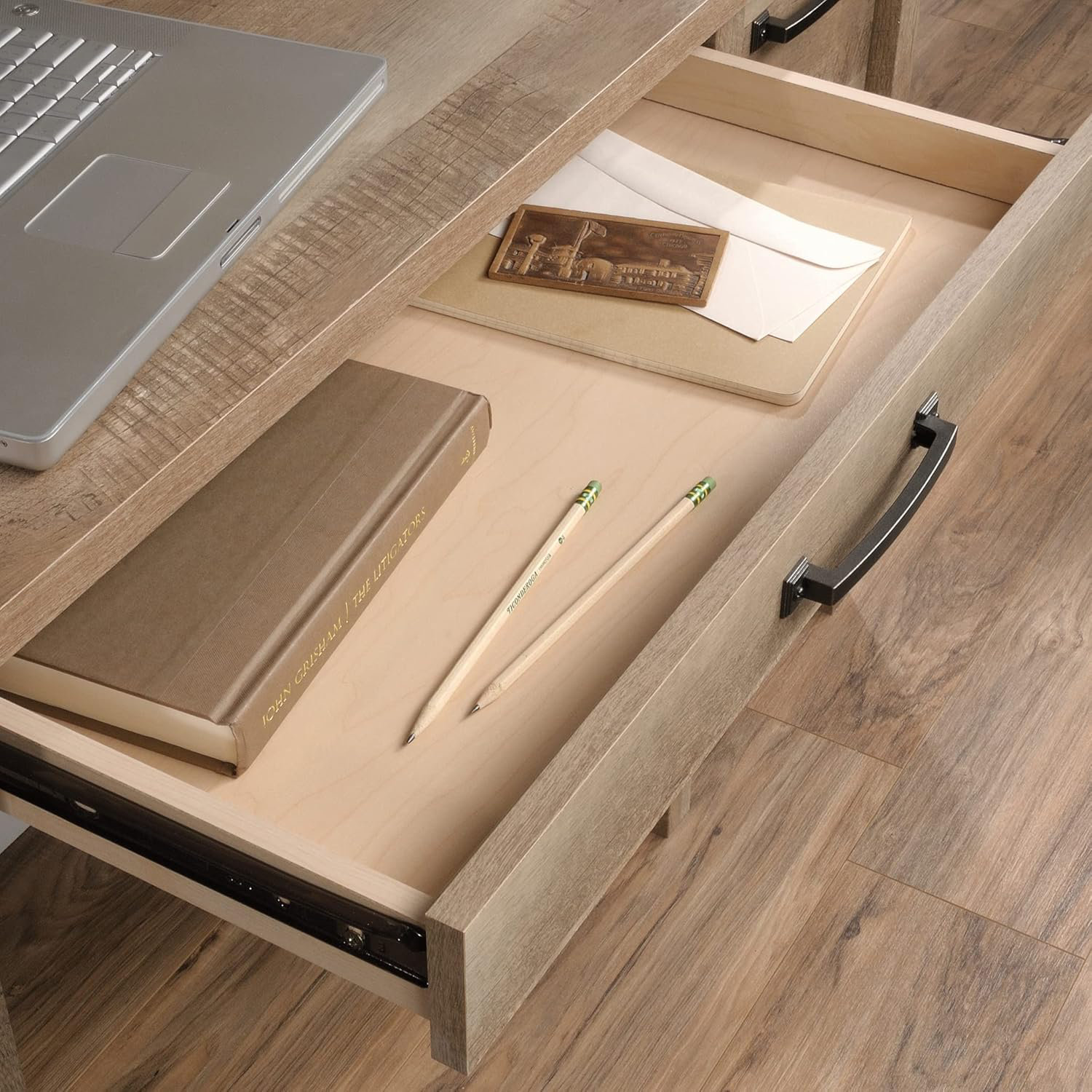 17 Stories Lintel Oak Finish Computer Desk - Wayfair Canada