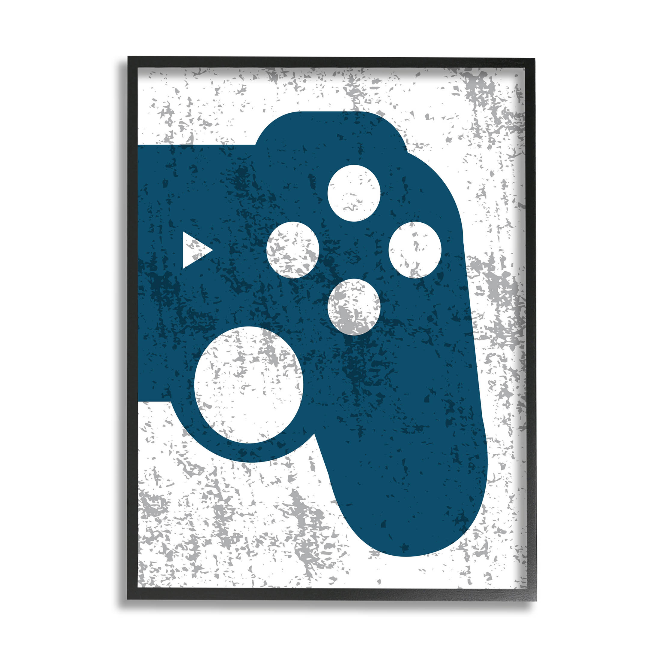 Red Barrel Studio Blue Gaming Controller Shape Framed Giclee Art By Kim ...