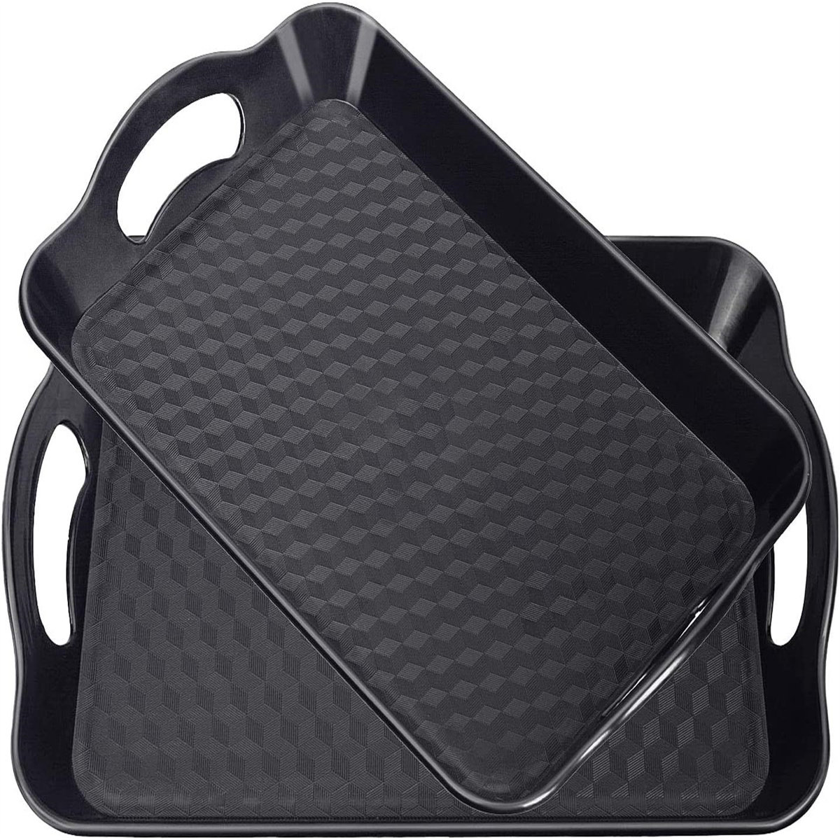 Latitude Run® Plastic Tray With Handles, 2 Pack Multi-Purpose ...