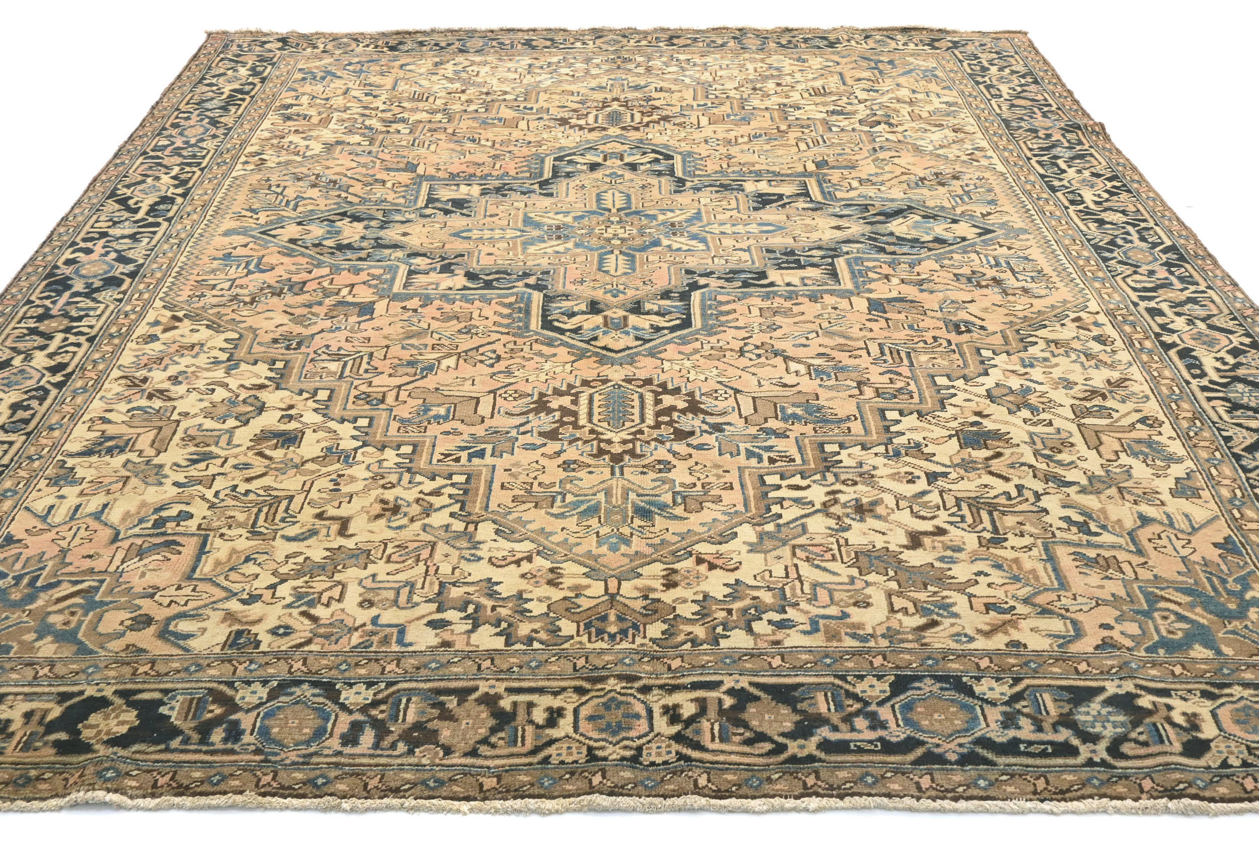 ADMINRUGS One-of-a-Kind Light Salmon Traditional 10X10 Oriental Square ...
