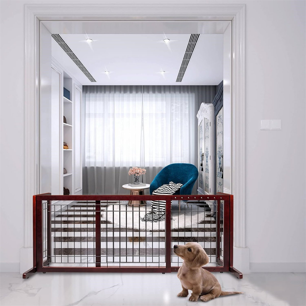 Tucker Murphy Pet™ Erblin Adjustable Free Standing Pet Gate | Wayfair