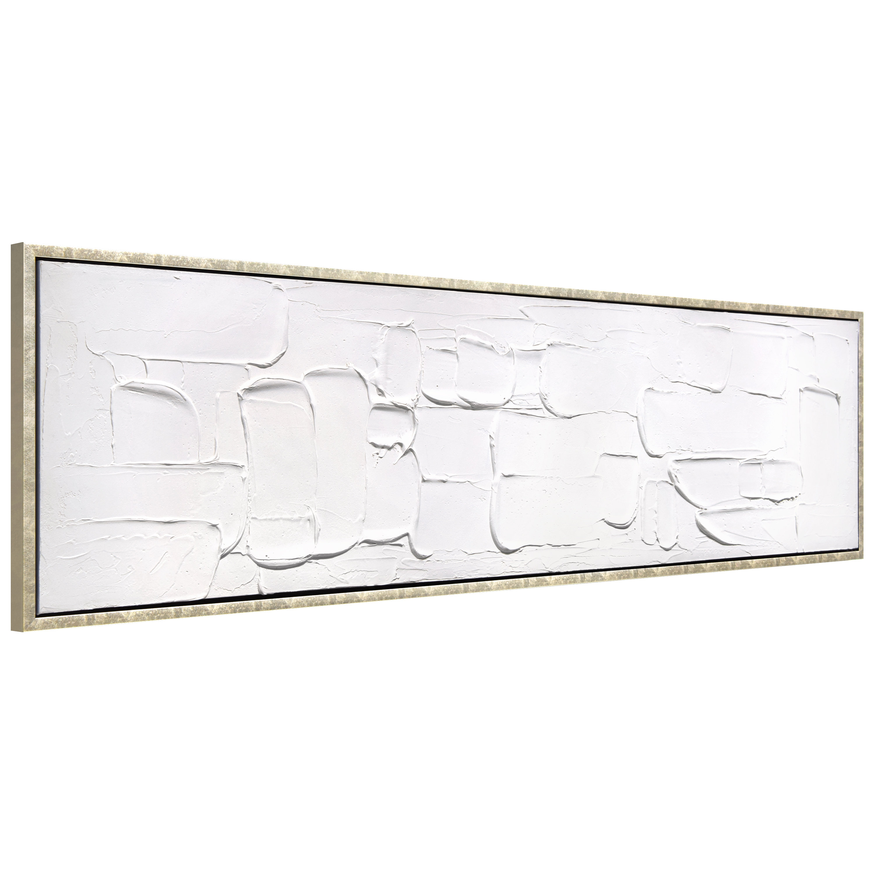 Empire Art Direct Abstract Harmony Heavily Textured Hand Painted White ...
