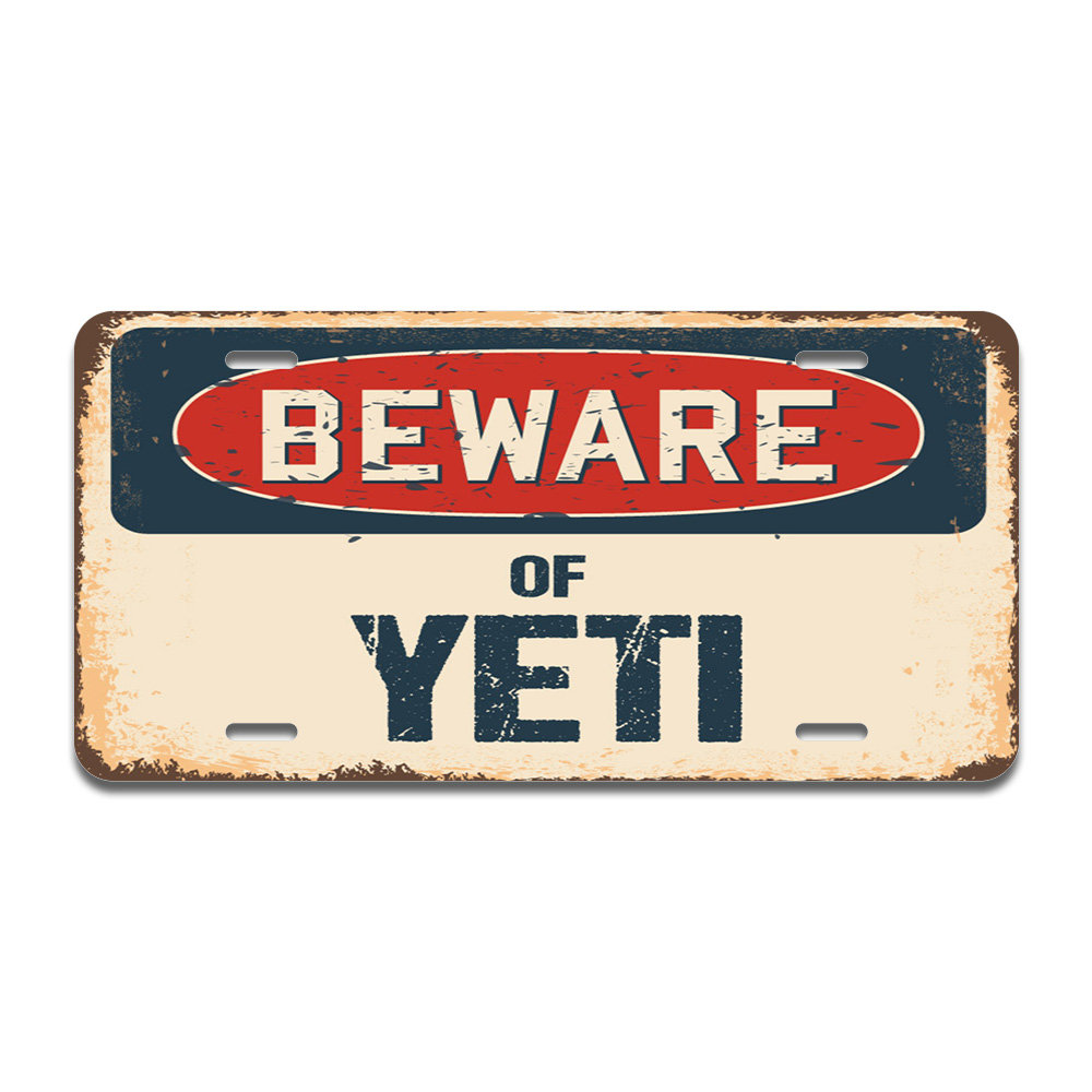 SignMission Beware of Yeti Aluminum Plate Frame | Wayfair