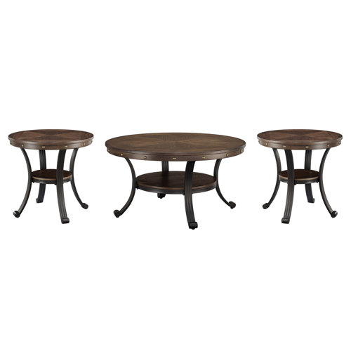 3 Piece Set Brown Coffee Table Sets You'll Love | Wayfair
