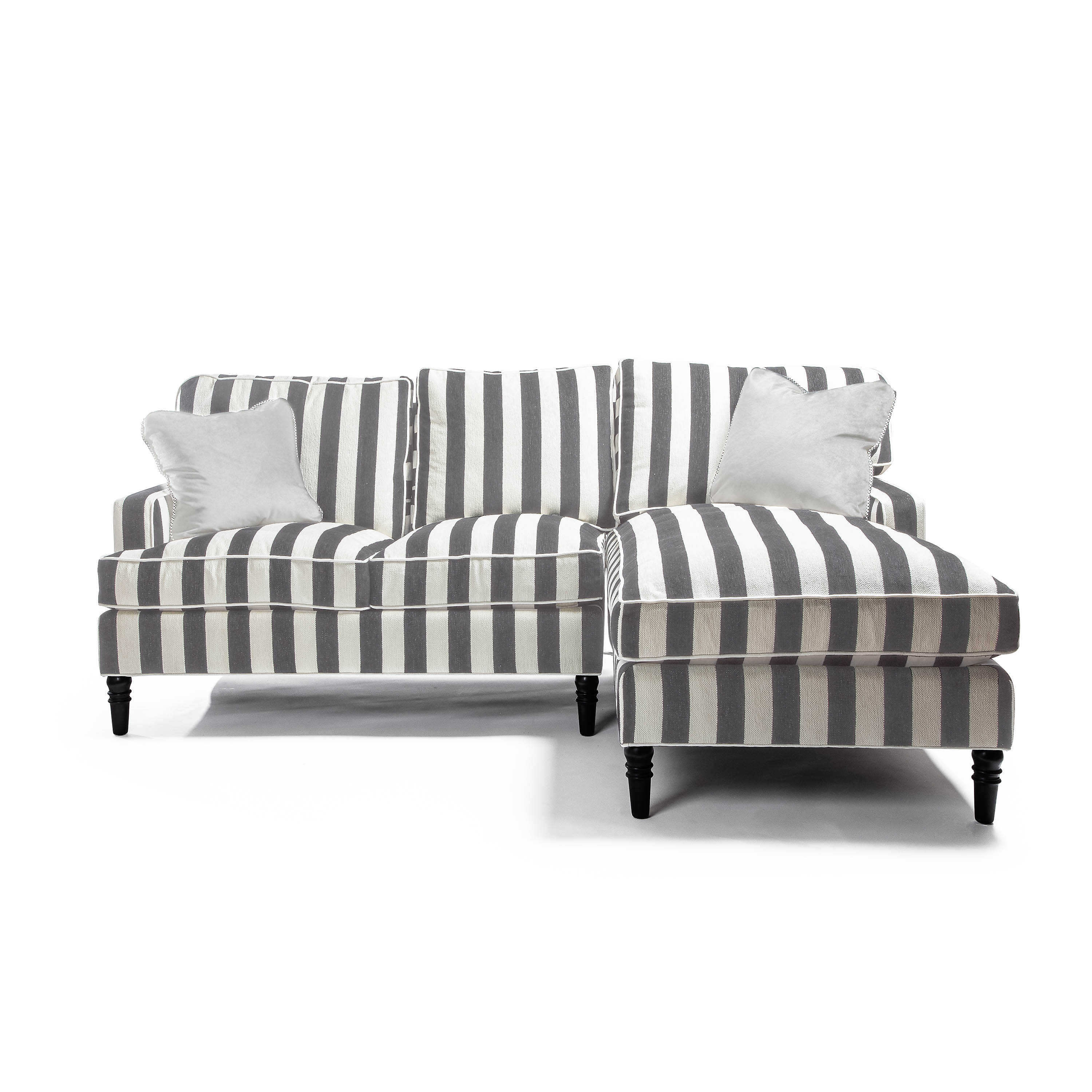 MacKenzie-Childs Marquee Stripe 2 - Piece Arm Chaise Sectional | Wayfair