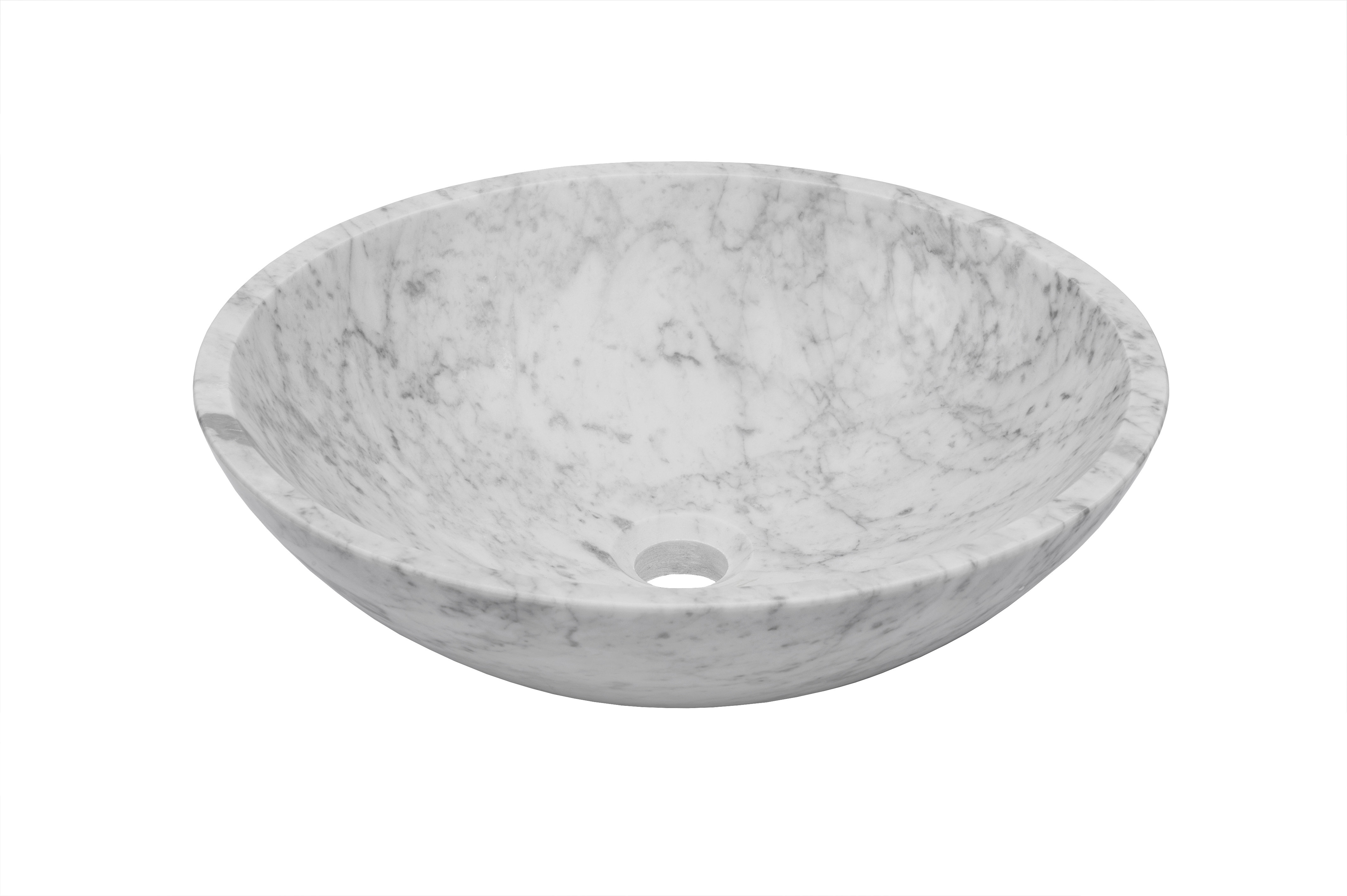 Novatto Stone Circular Vessel Bathroom Sink | Wayfair