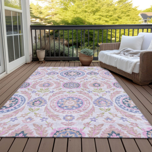 Langley Street Mahaney Floral Indoor Rug | Wayfair