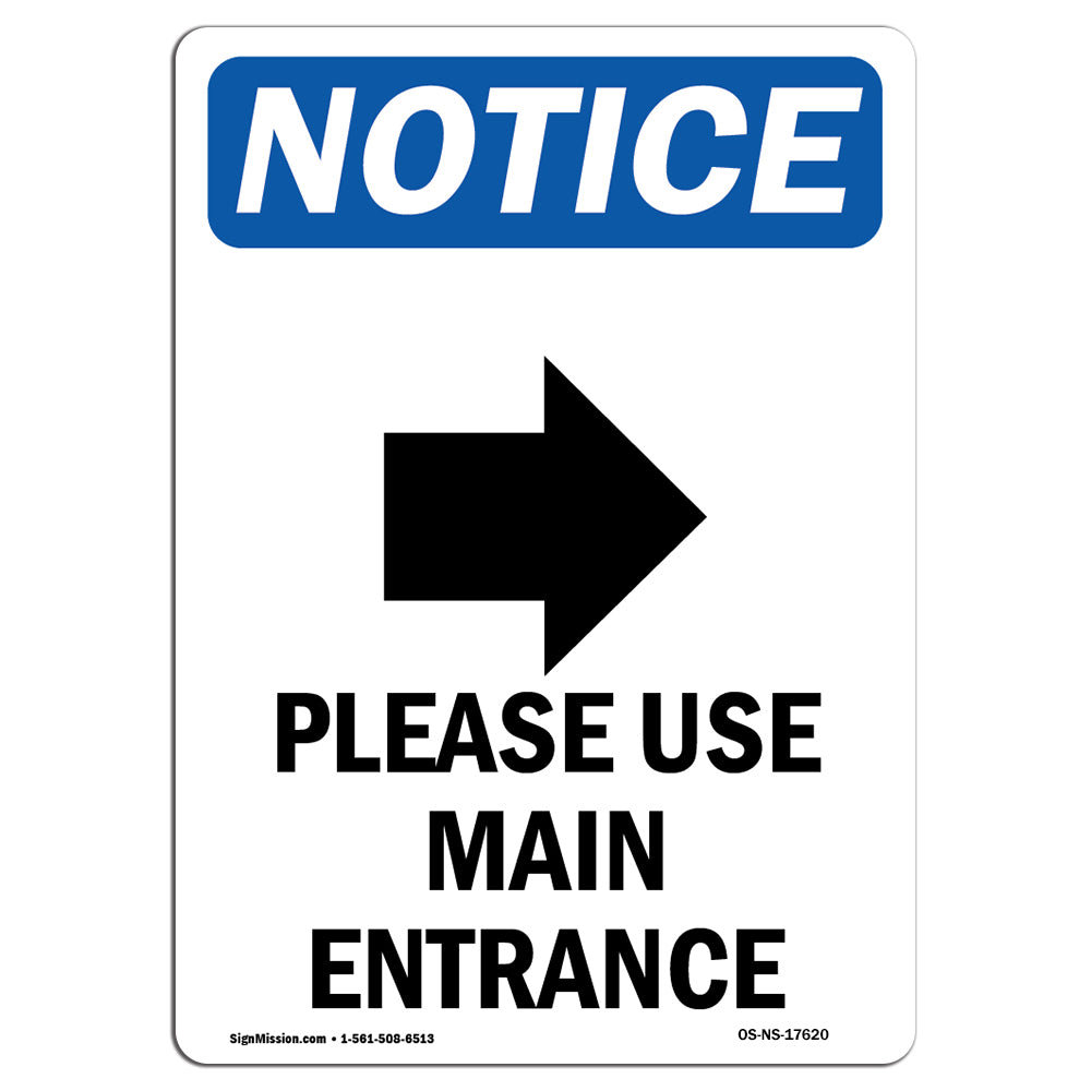 SignMission Please Use Main Entrance Sign | Wayfair
