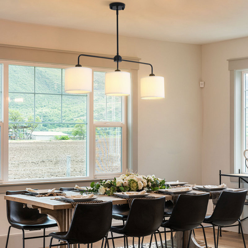 Ebern Designs 3-Light Modern Dimming Kitchen Island Ceiling Mount Light ...