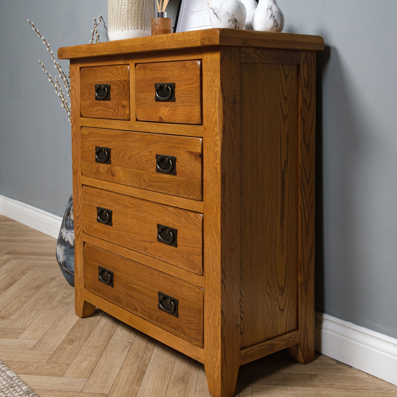 Union Rustic Ochlocknee 5 Drawer 85Cm W Chest of Drawers | Wayfair.co.uk