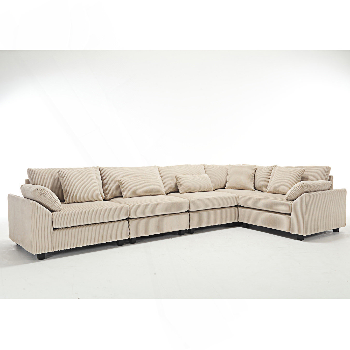Hokku Designs Oversized Modular Sectional Sofa Couch Set, L-Shaped Sofa ...