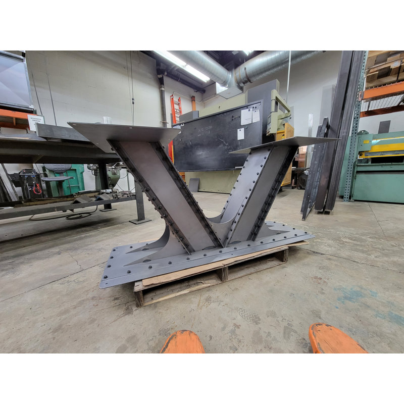 Hamlin Welding And Fabricating LLC Industrial V I Beam Table Base | Wayfair