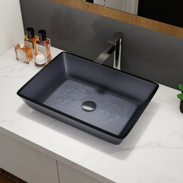 Homein 13'' Glass Rectangular Bathroom Sink - Wayfair Canada